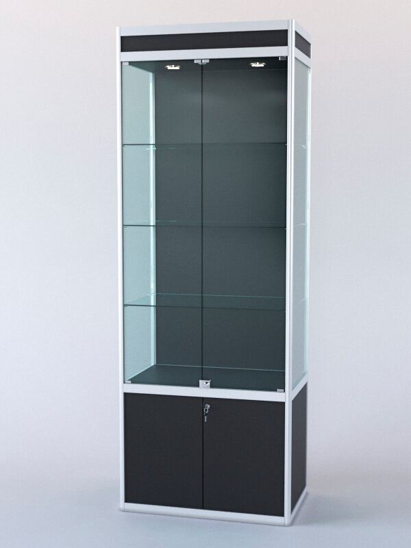 Витрина для музеев вооруженных сил "экспонат" №9-1 (задняя стенка ДВП), Черный