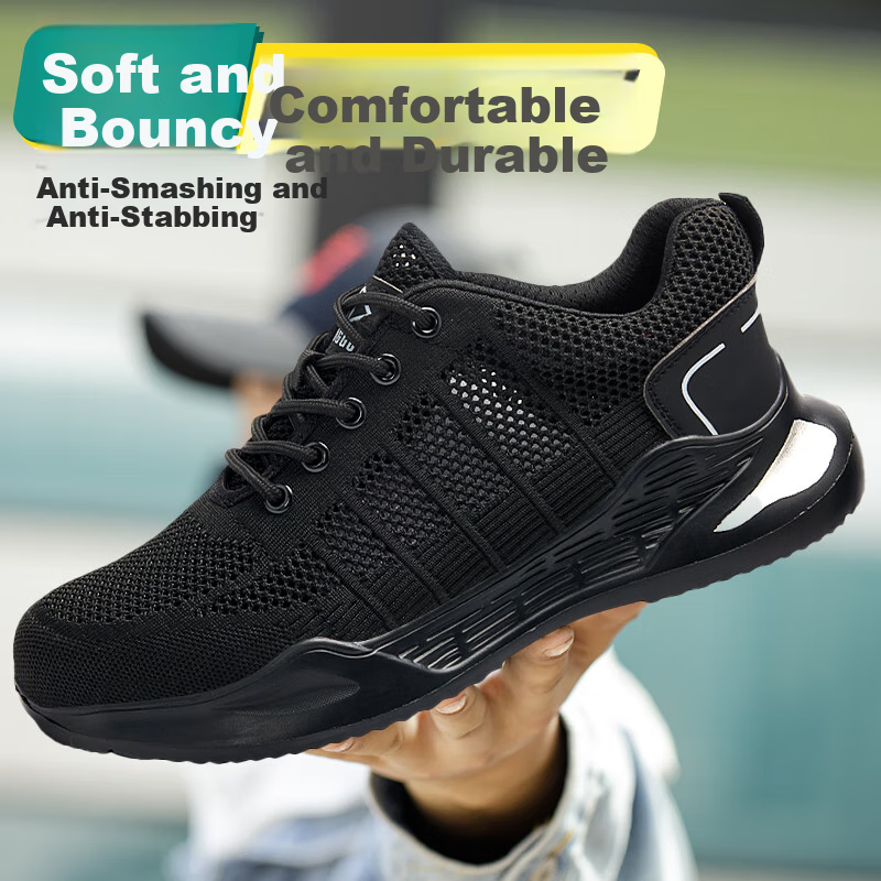 Dinggu Men's Steel Toe Lightweight Safety Work Shoes 1171heiW43