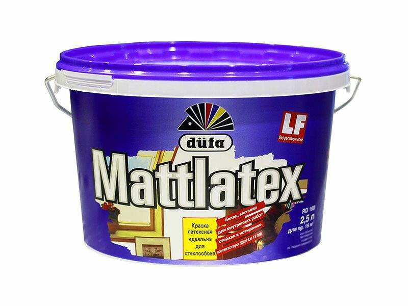 Düfa Mattlatex D100 для влажных помещений латексная матовая, Белый