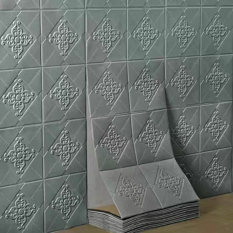 3D Самоклеющаяся стеновая панель с пленкой 70 смx5м ПВХ для интерьера, мягкая декоративная плитка на стены