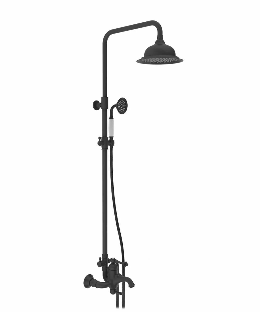 Душевой комплект с тропическим душем Ganzer GZ77061-C черный