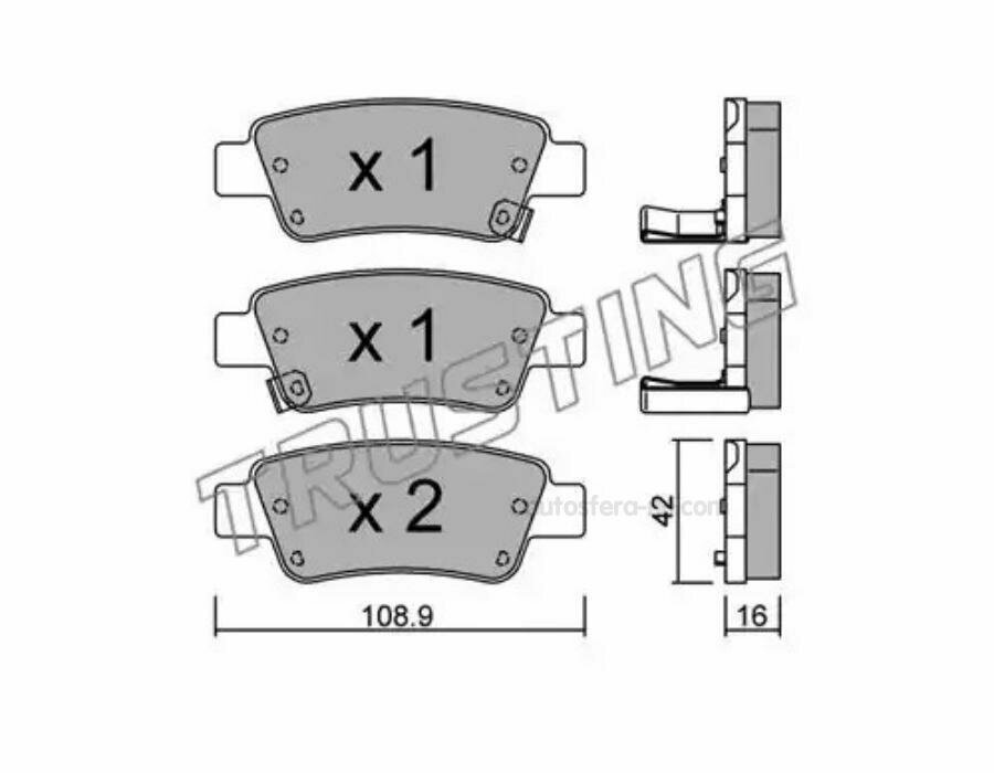 TRUSTING 8060 К-т дисков. тормоз. колодок Honda CR-V 3 2007- R
