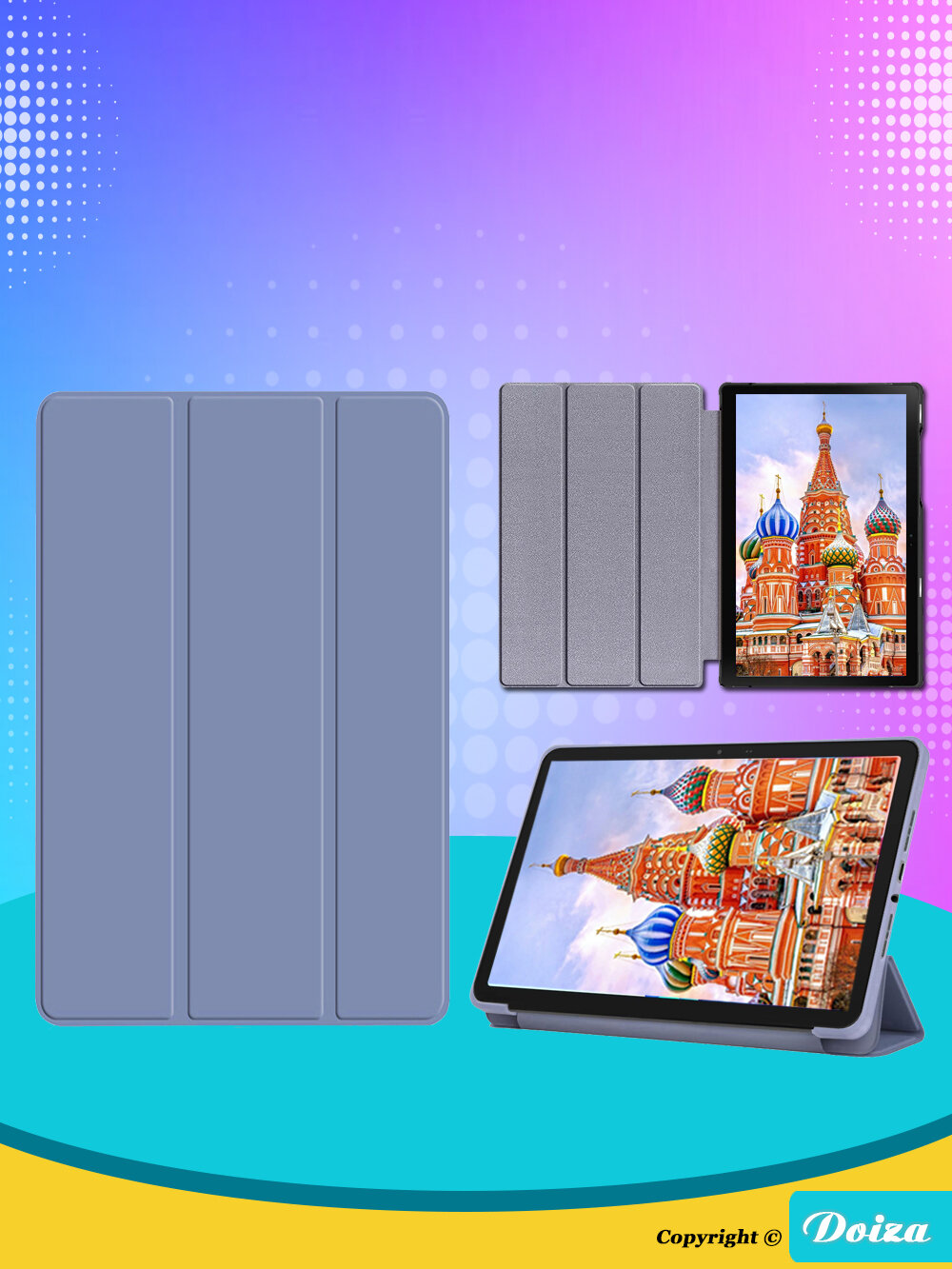 Doiza Планшетный Чехол для Tecno MegaPad 11 T1101 /Противоударный Чехол-книжка для планшета Tecno MegaPad 11 T1101, магните, Пурпурный