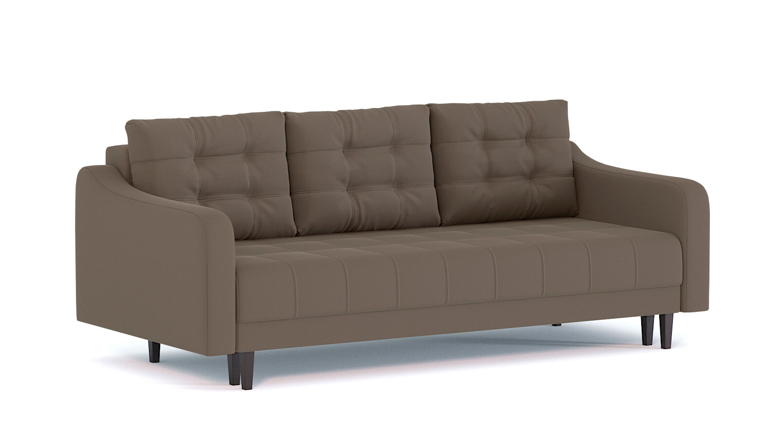 Диван DiHall Уильям Лайт Браун, прямой, с механизмом пантограф, велюр, 200х195х80 см