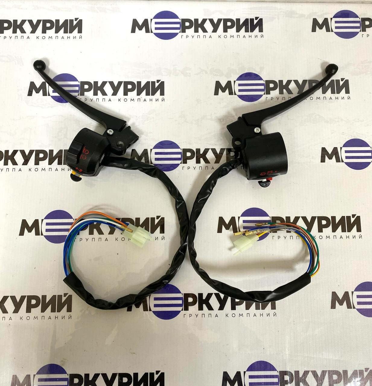 Переключатель на руль для мопедов Alpha в сборе с рычагами (сцепление+тормоз)