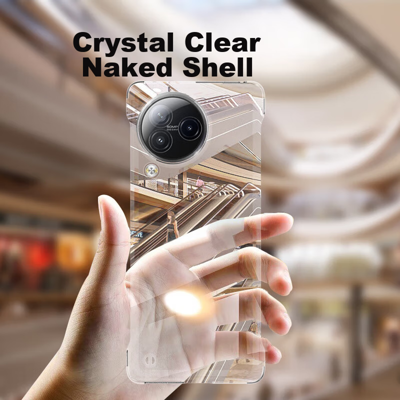Zhiweishi [Naked Machine Feel] Case for Xiaomi Civi 3, Xiaomi Civi 3 Protective Cover, Ultra-Thin Fully Transparent Borderless Hard Shell, Shockproof, Simple Luxury, Highly Transparent, Heat Dissipation