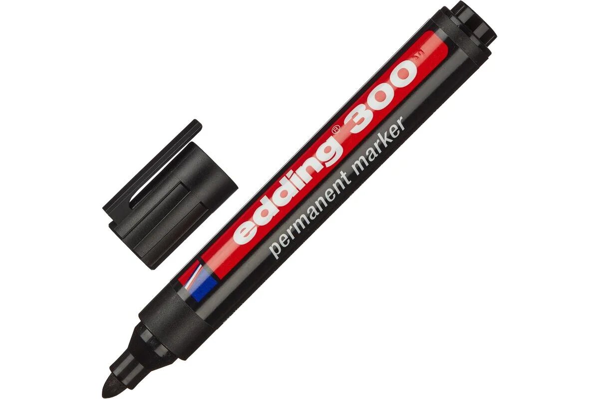 Edding E-300 Перманентный маркер круглый 1,5–3 мм черный для маркировки поверхностей