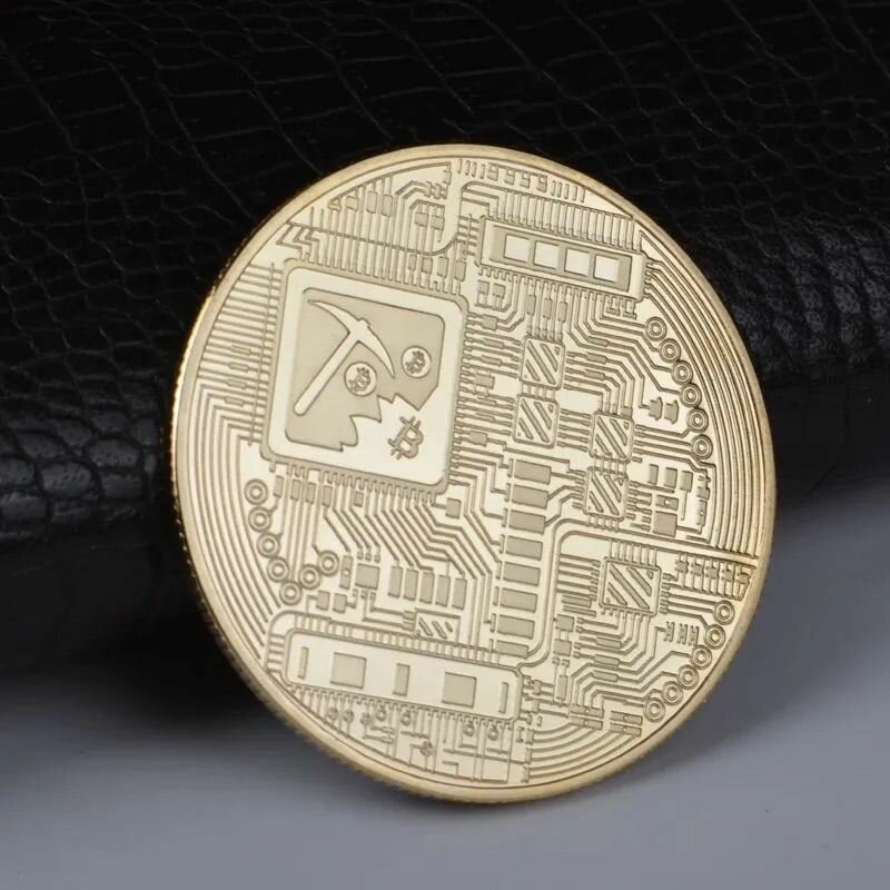 Позолоченная биткойн-монета, коллекционная художественная коллекция, подарок, физические памятные вещи, криптовалюта Casascius, металлическая антикварная имитация