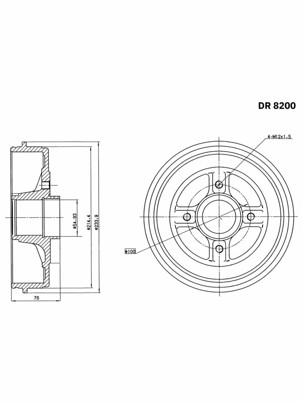Барабан тормозной для а/м Lada X-Ray, Lada Vesta BM