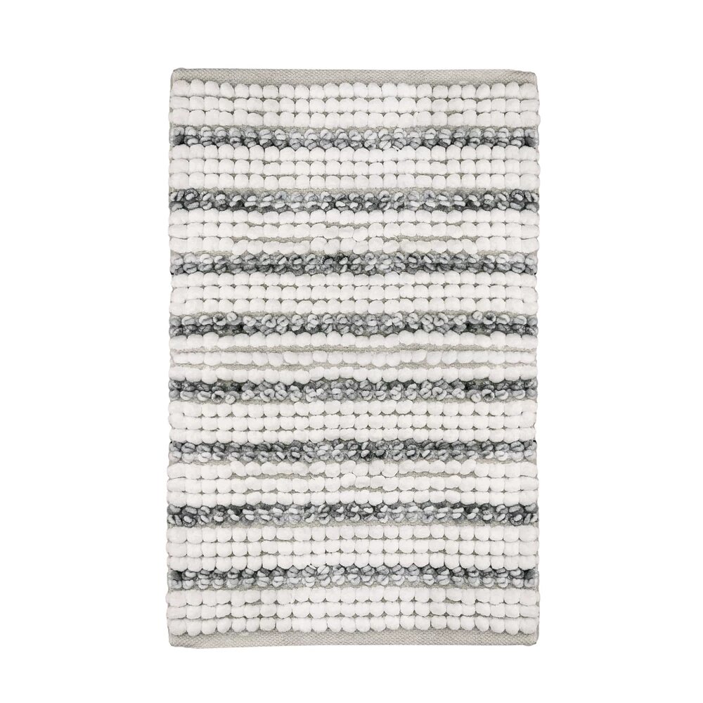 Коврик для ванной бело-серый 80х50 см Fora Soft Cotton (FOR-SC50-80STR)