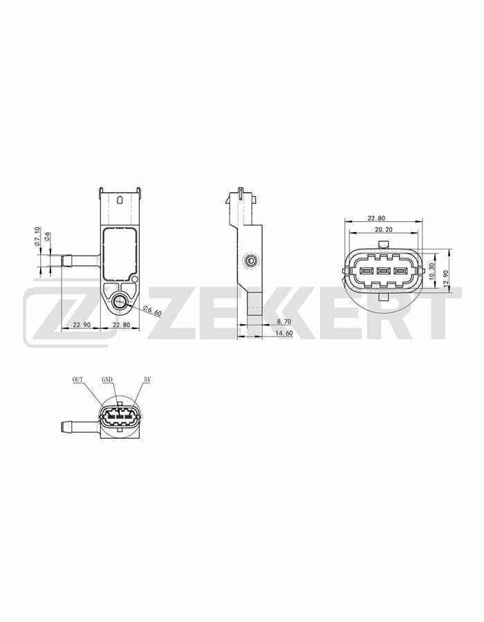 Датчик давления воздуха Dacia Duster 10- Sandero 08- Opel Vivaro A 01- Renault Logan 06- Megane