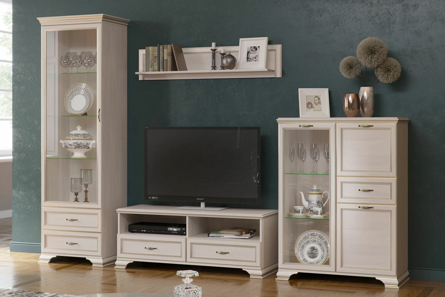 Гостиная Сиена (Комплект 1), цвет Бодега белый