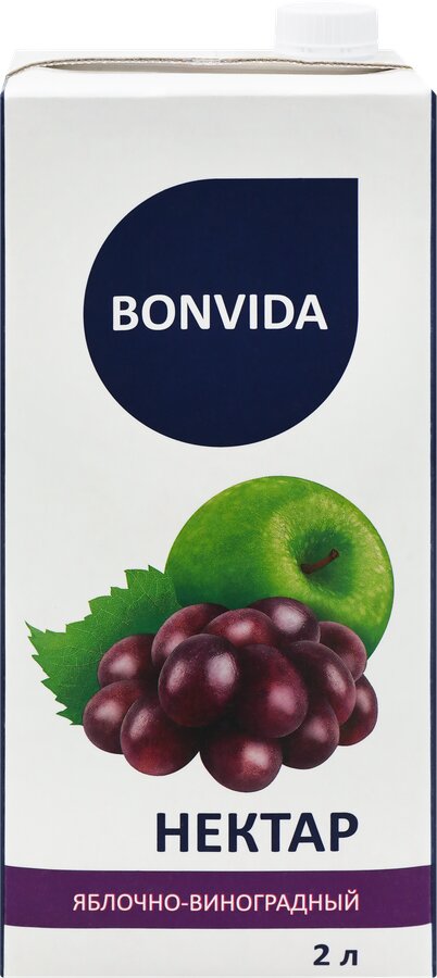 Нектар BONVIDA Яблочно-виноградный, 2л