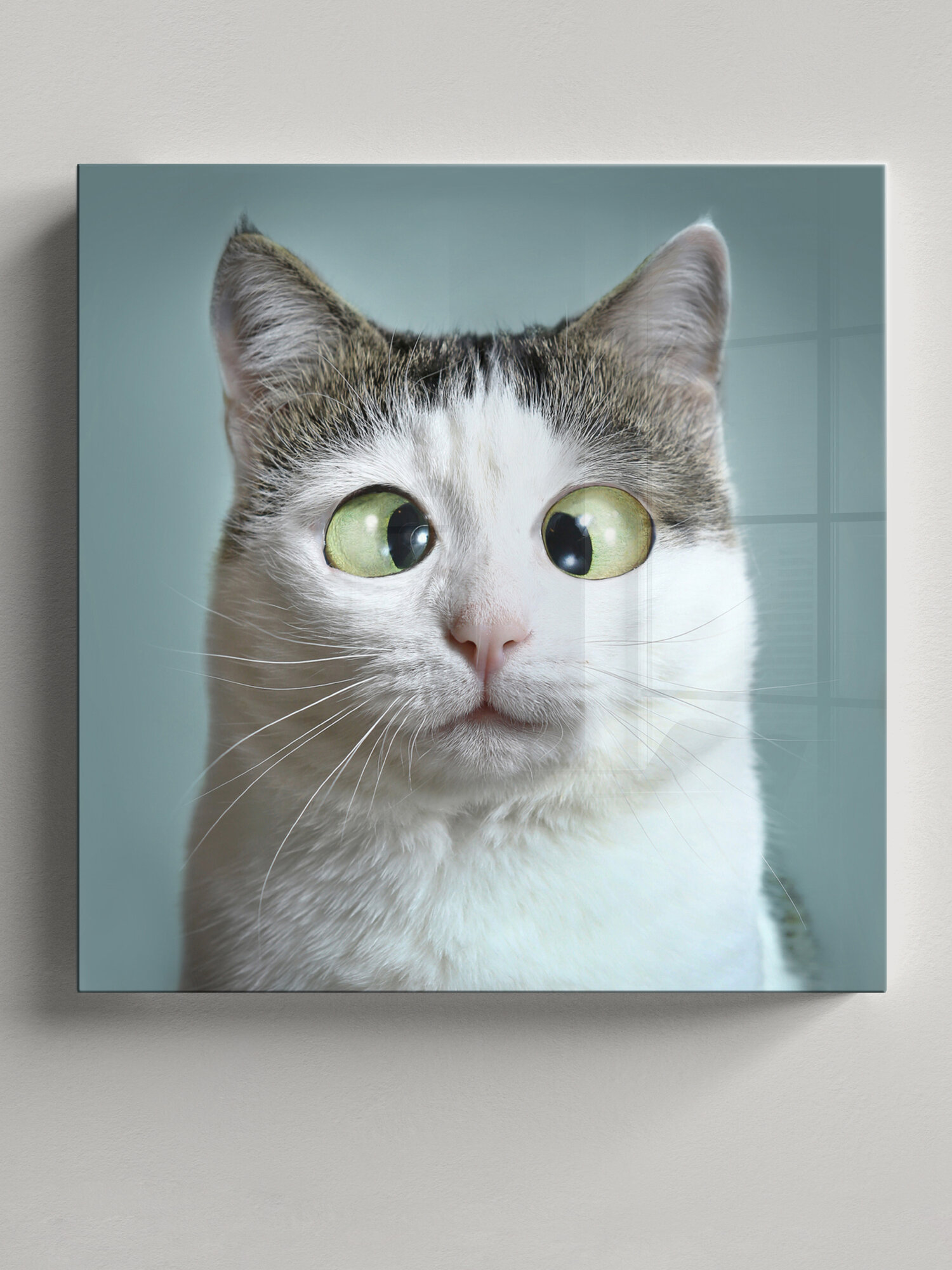 Картина Postermarket "Веселый кот" на стекле, цифровая печать, 30x30 см