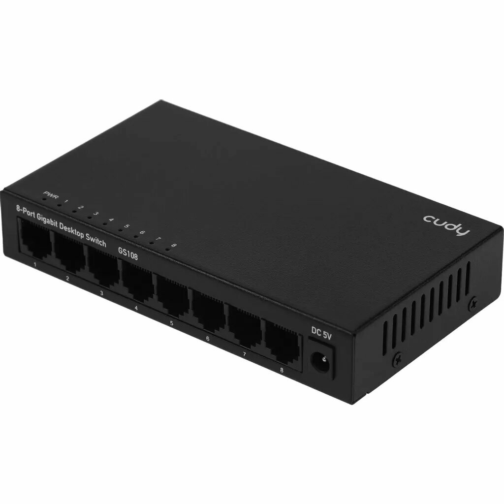 Коммутатор CUDY GS108, неуправляемый