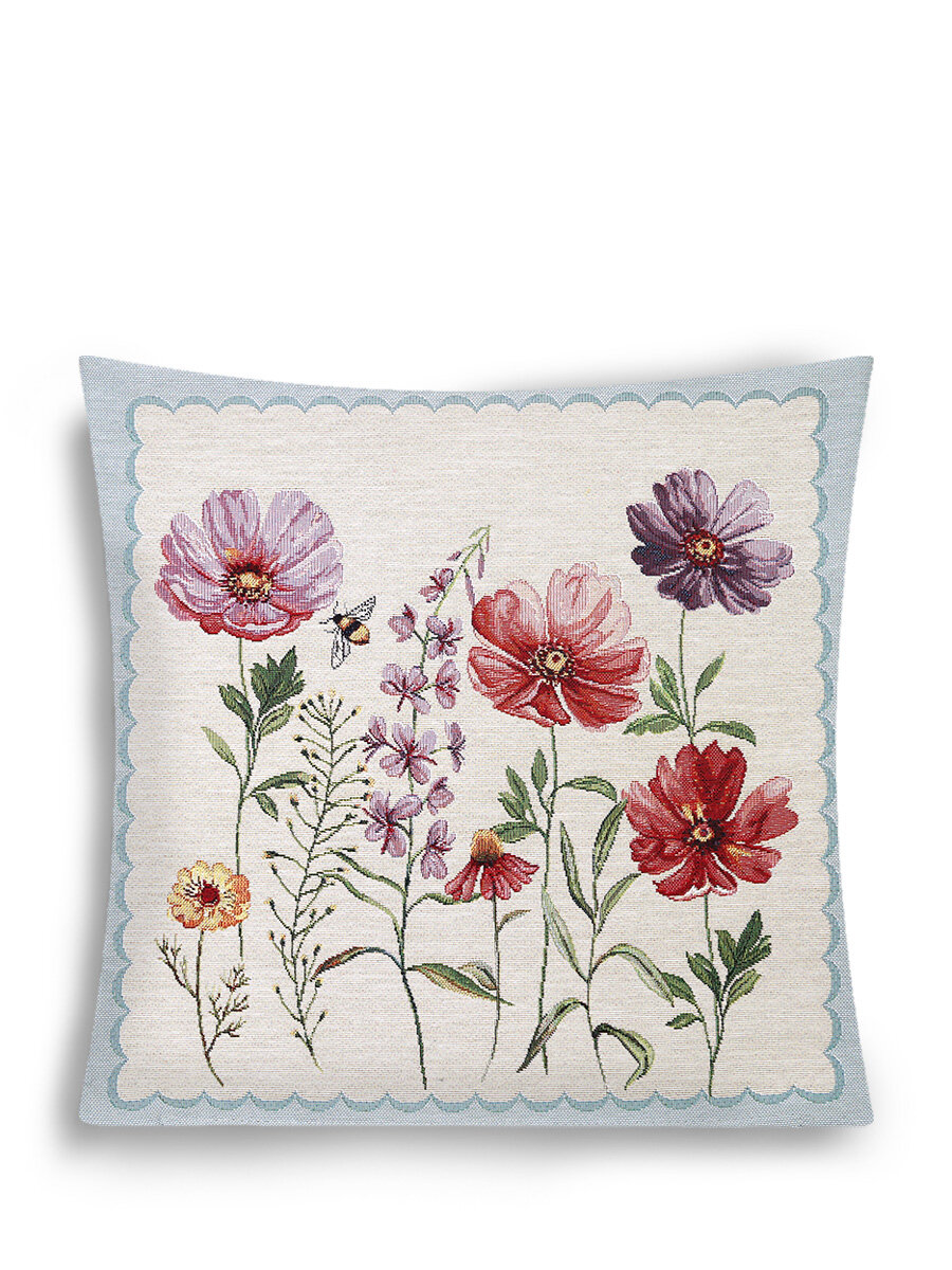 Наволочка декоративная гобеленовая Le Gobelin Космея пара 45х45 см