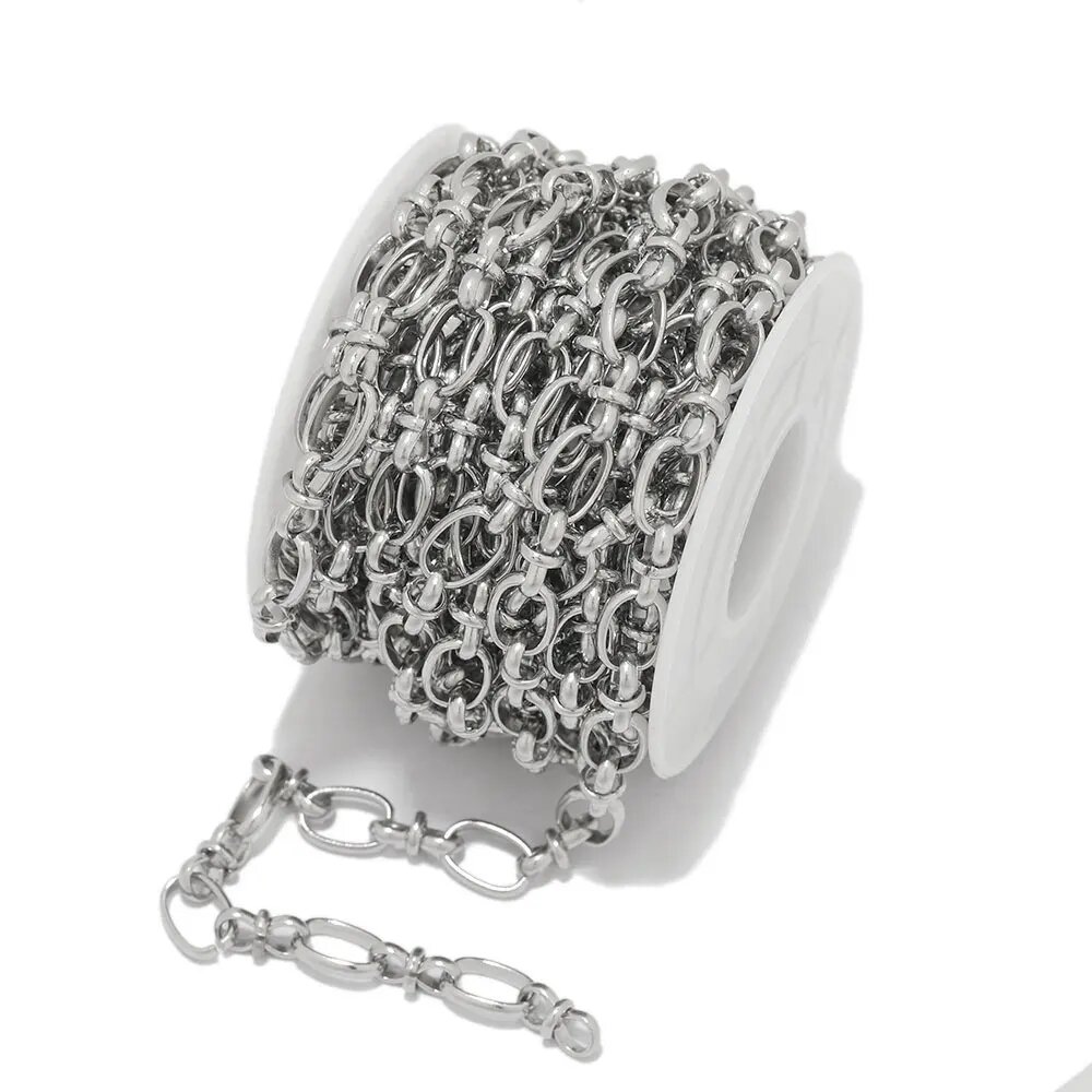 Цепь из нержавеющей стали, Steel 02, 1 метр, 7/6,5 мм