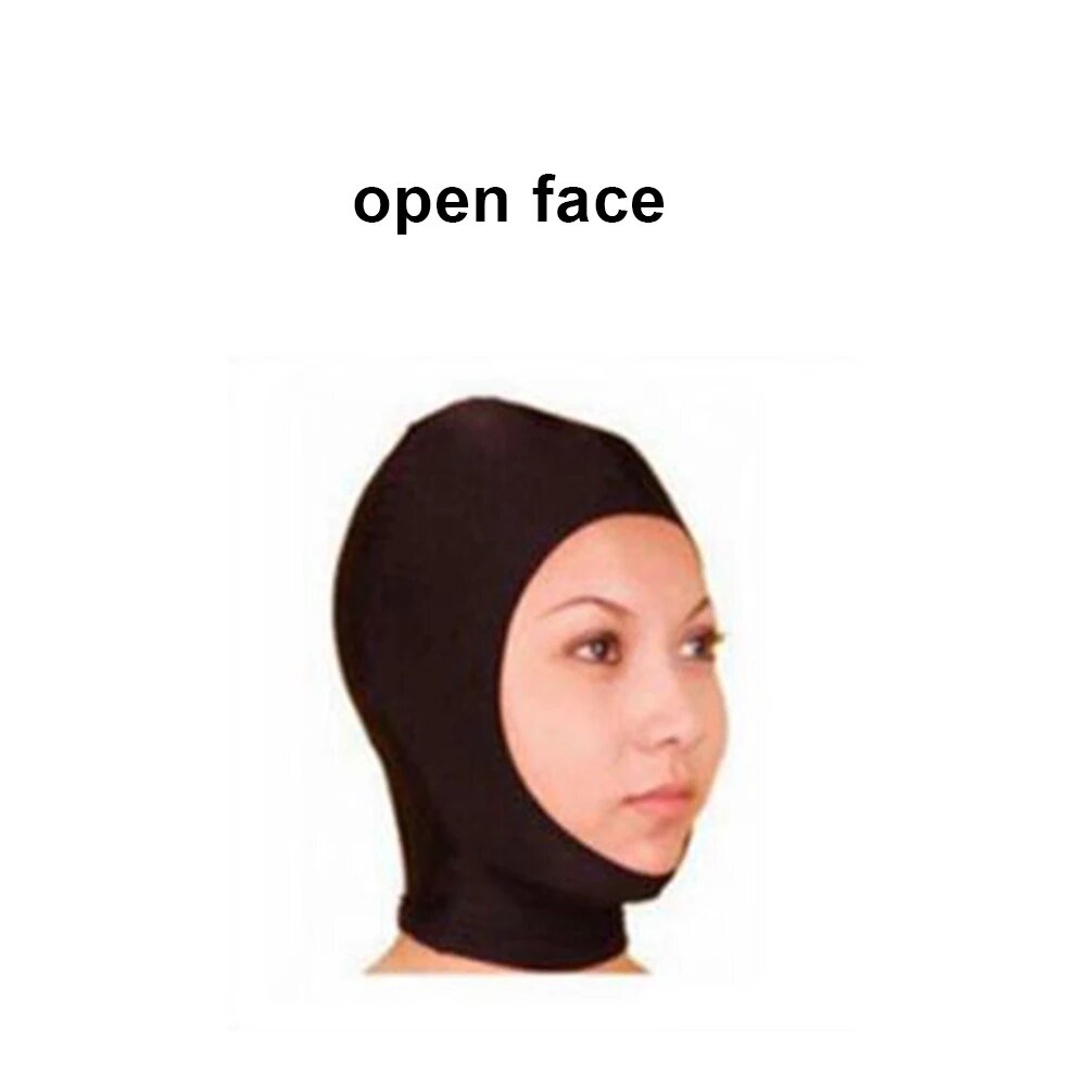 Черный зентай XL, open face