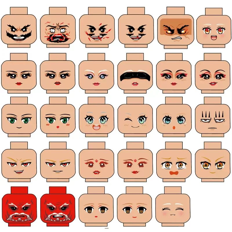 MOC камуфляжные выражения, строительные блоки, фигурки солдат, очки для лица, УФ-печать, очки для пустыни, спецназ, аксессуары для головы, кирпичи, игрушки