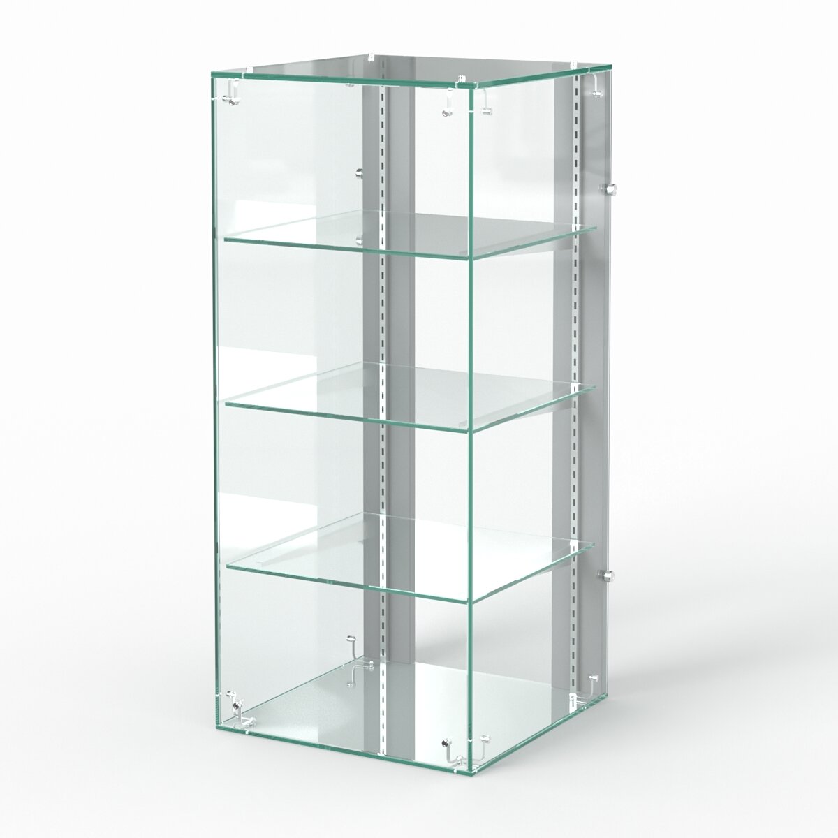 Витрина "сладость" №5А-О-НЕО для выпечки настольная с регулируемыми полками без дверки, Серый