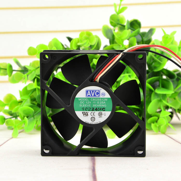 Новый Оригинал 8025 12V 0.25A CPU power supply chassis ultra-quiet 8cm Вентилятор охлаждения C8025S12M