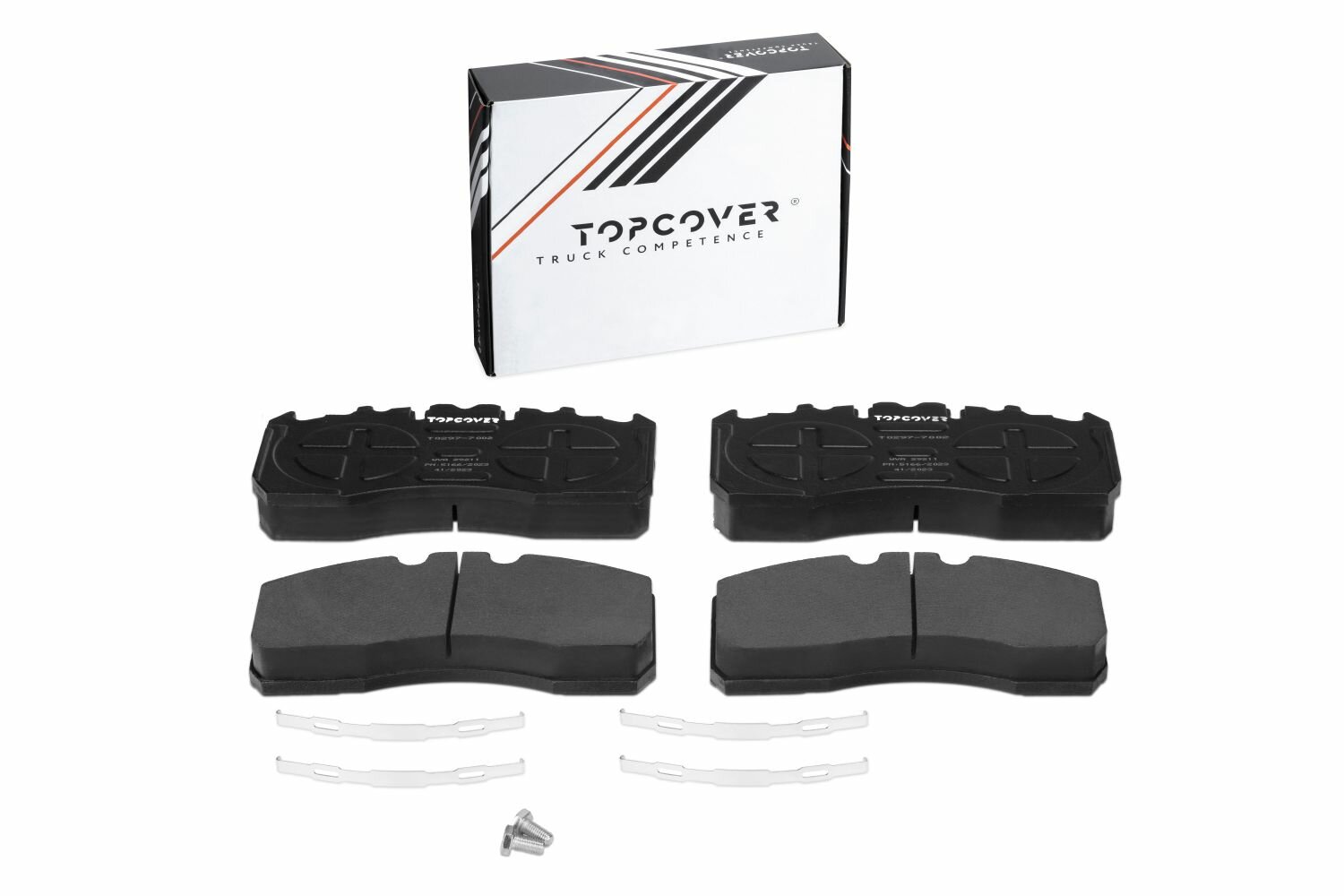 Колодки тормозные задние дисковые комплект, подходит для ROR TM до 1993 SAF Holland RZ RS RSK WRS WRZ Ror Tm До Saf Rz Rs Rsk Wrs Wrz, T02977002, TOPCOVER