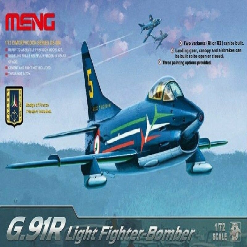 Meng Model ds-004 1/72 fiat g.91r легкие истребители-бомбардировщики самолеты