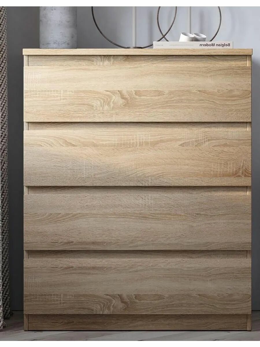 Комод Мальта с ящиками 80х48х98 см, Дуб Сонома