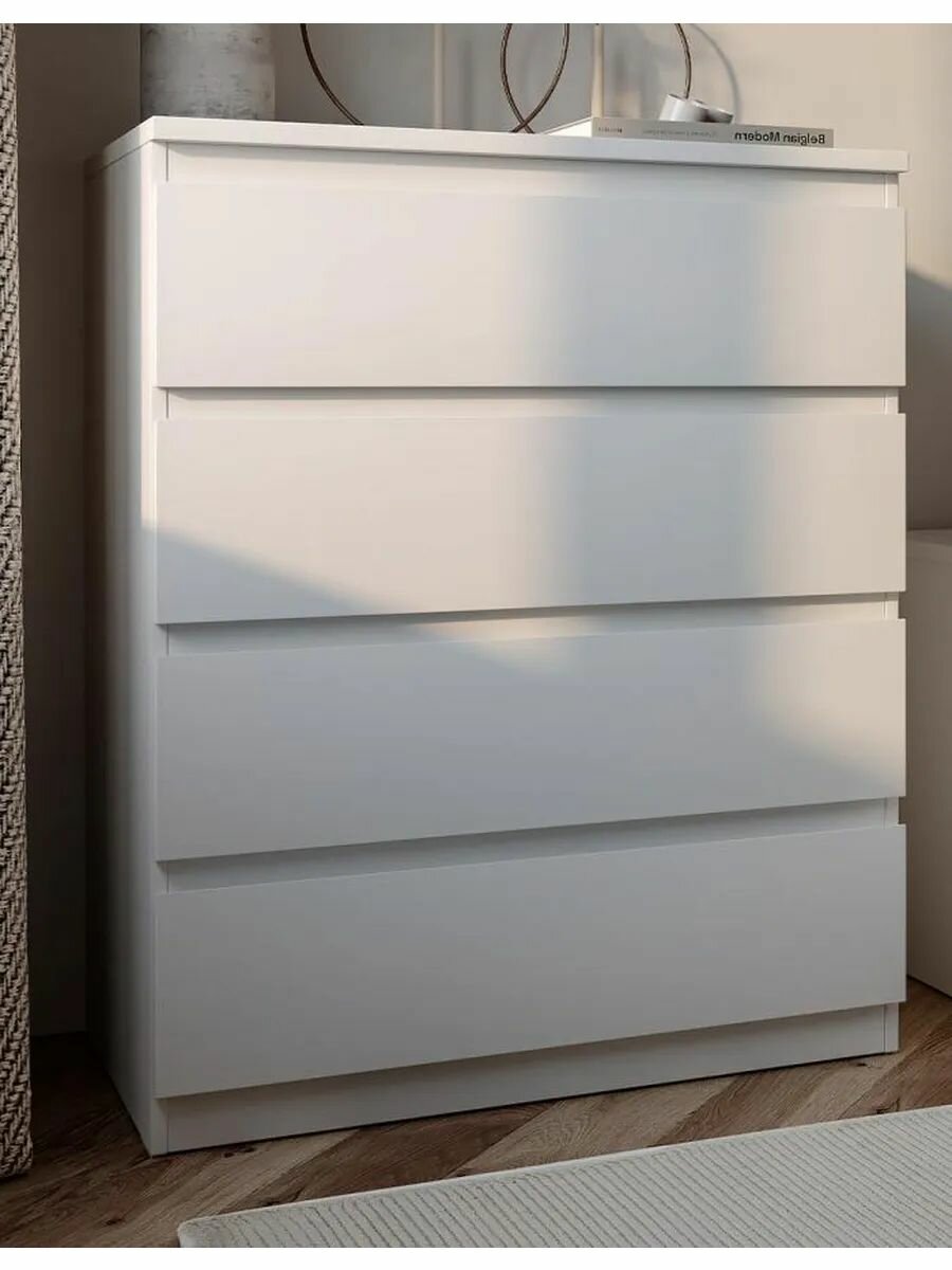 Комод Мальта с ящиками 80х48х98 см, Белый