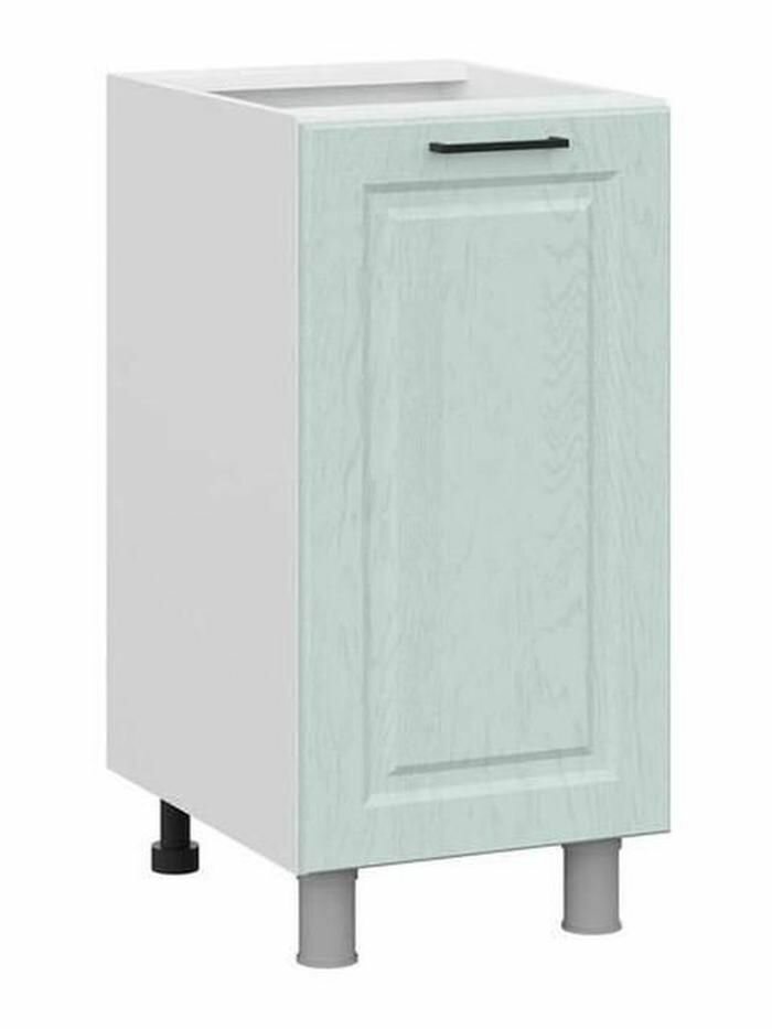 Кухонный модуль напольный, стол Шервуд с полками, с доводчиками, 40х50.6х82.4 см, Белый / Деним голубой