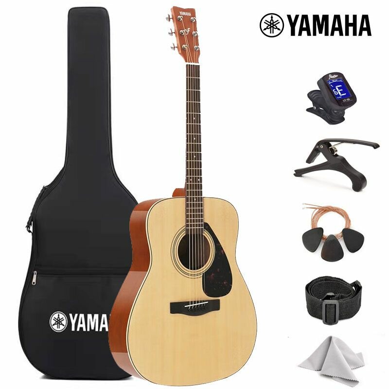 Комплект YAMAHA F370 6-струнная акустическая гитара, Дредноут (Вестерн) + кейс