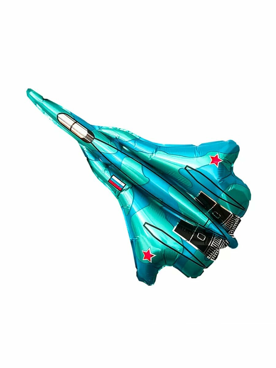 Самолет Истребитель мини, дизайн 2, фольгированный шар (14"/36 см ) / AGURA, Россия