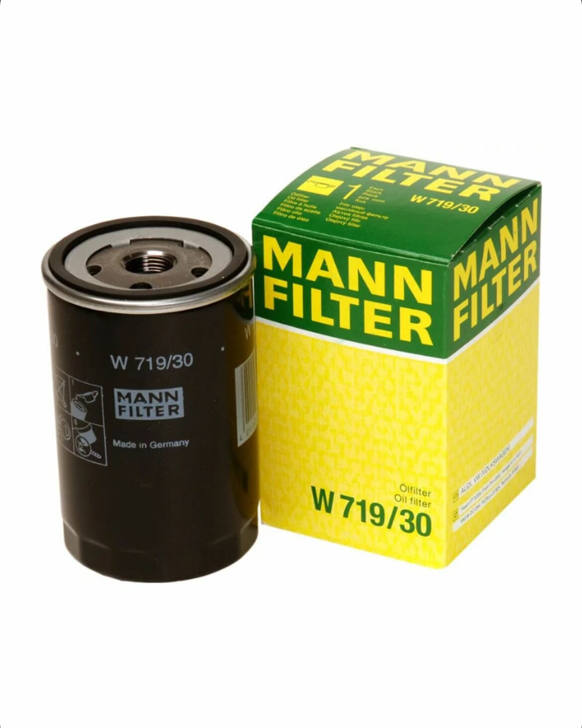 MANN FILTER Фильтр масляный W719/30 для Audi, Volkswagen, Shkoda
