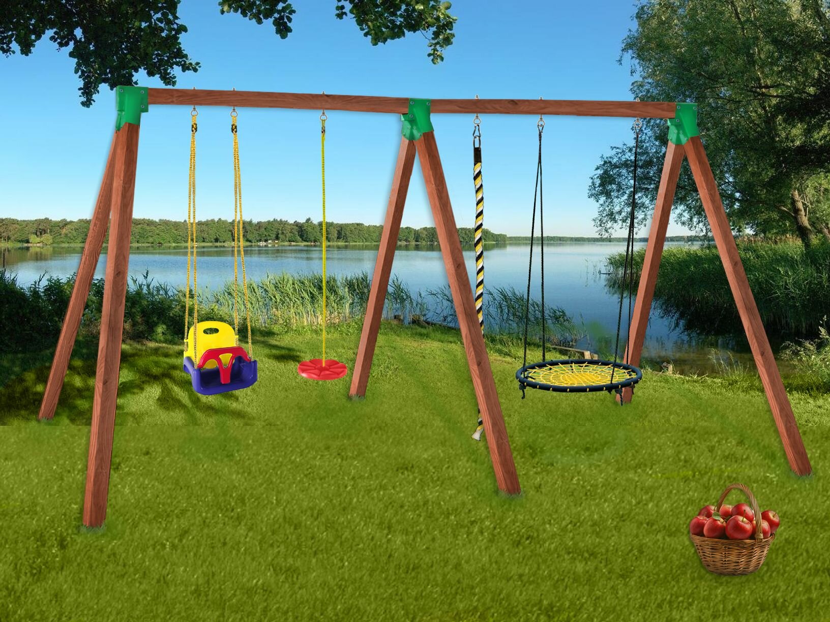 Комплект креплений Kampfer Air-swing plus 004, качели 3 в1, качели гнездо , канат , качели диск .