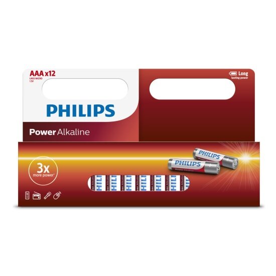 Элемент питания Philips Power Alkaline LR03 AAA бл 12 box