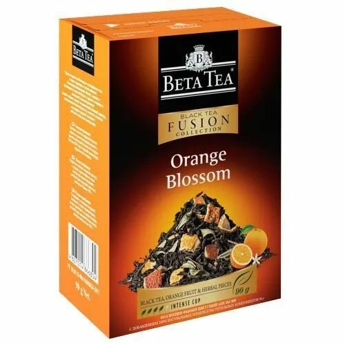 Beta Tea Чай черный Цветущий Апельсин 90гр - 4 шт