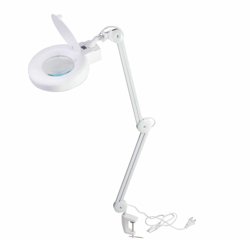 Лупа лампа Zhengte 8608-D 8 кратное увеличение, струбцина, 125мм, стекло, 22вт.