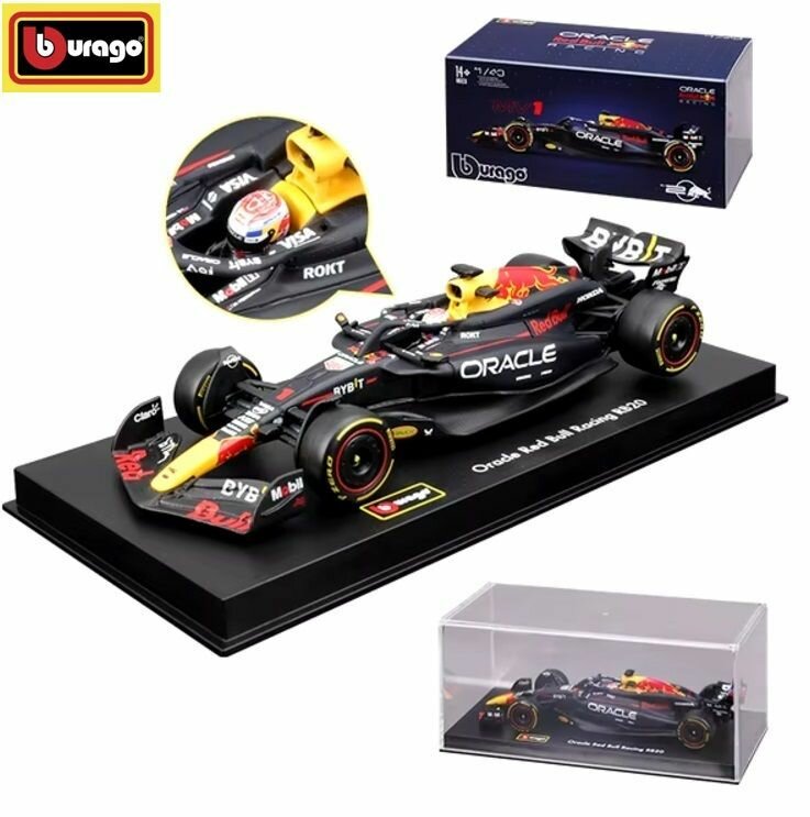 Коллекционная премиум версия модели гоночного болида Формула-1. Масштаб 1/43. "Bburago". В пластиковом боксе. "Red Bull" RB20 (№1 Макс Ферстаппен) Сезон 2024 года.