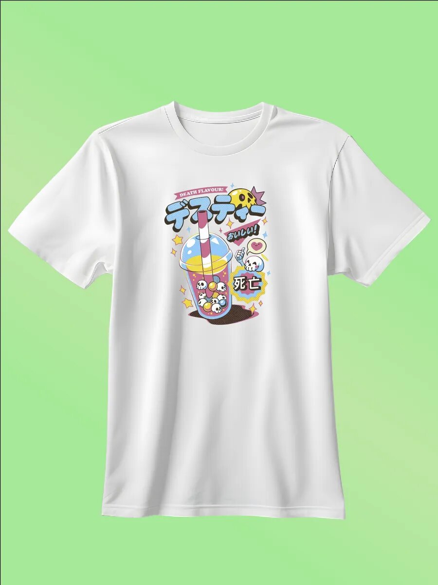 Футболка коктейль с корейскими символами