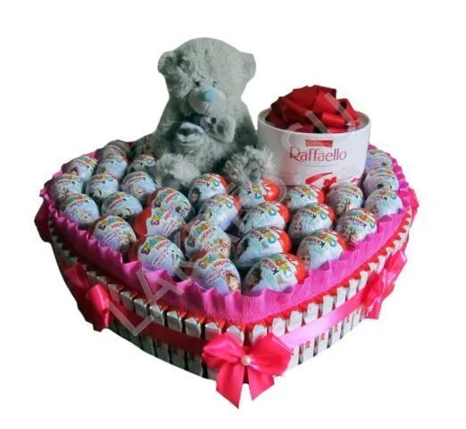 Подарочный набор для любимой, от LAKRES из киндеров с мишкой и раффаэлло