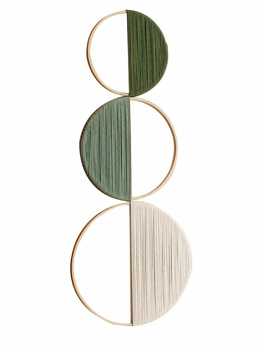 Настенный декоративный гобелен в стиле бохо, тканый вручную, круглый-3 шт. в наборе