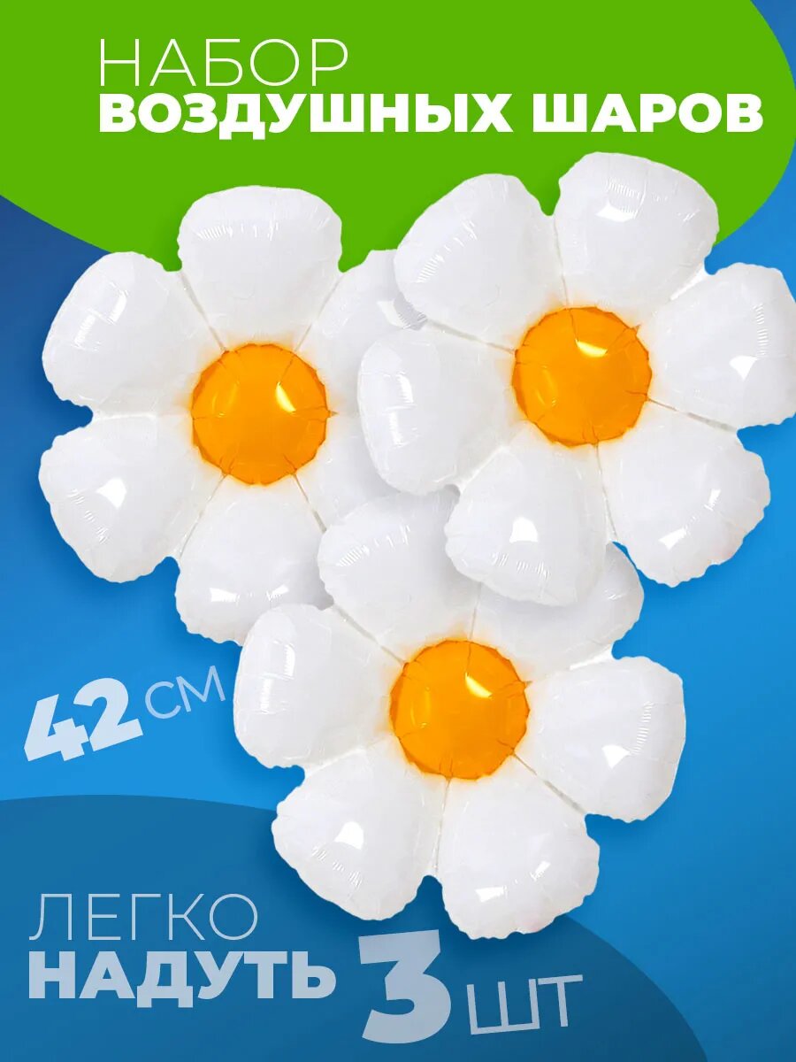 Воздушные шары набор для фотозоны Ромашки