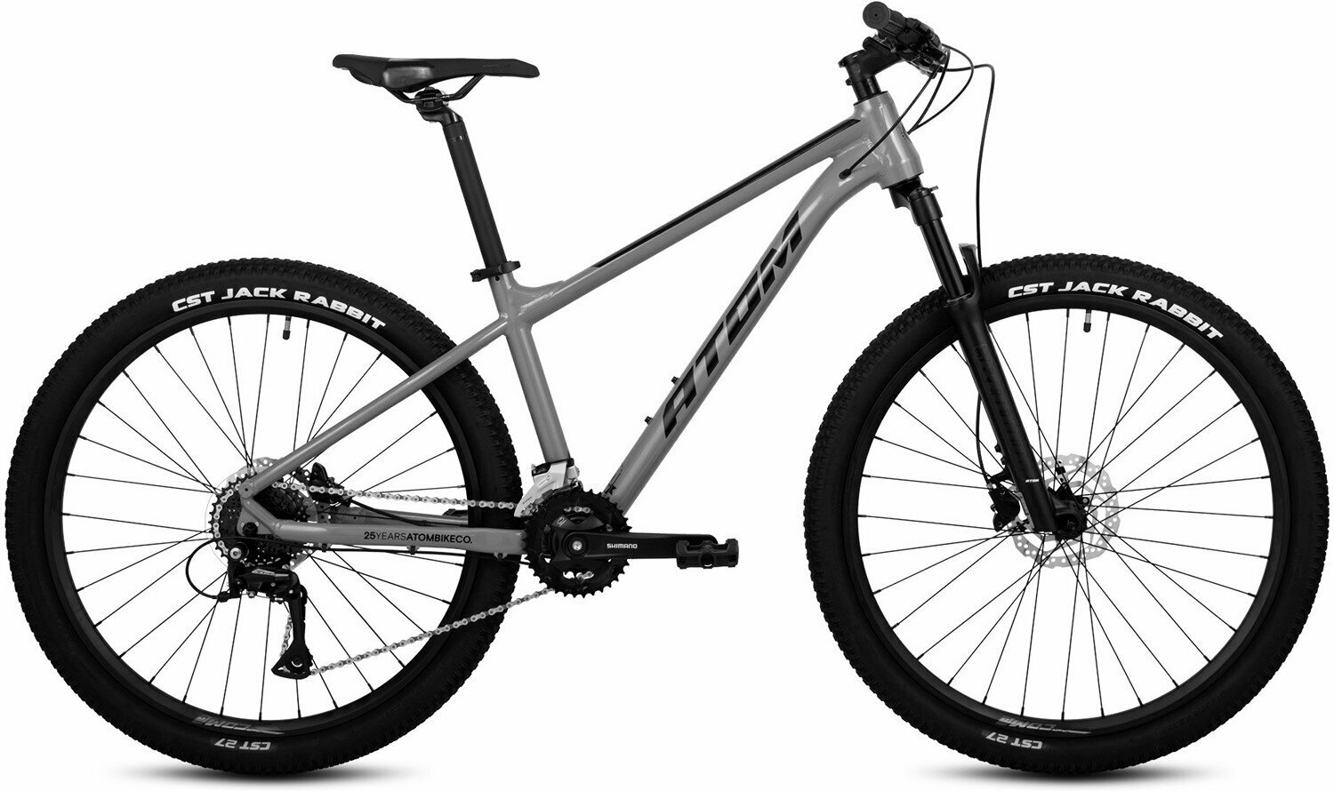 Велосипед горный Atom Bion Seven 20 (2025), рама S (15"), темно-серебристый