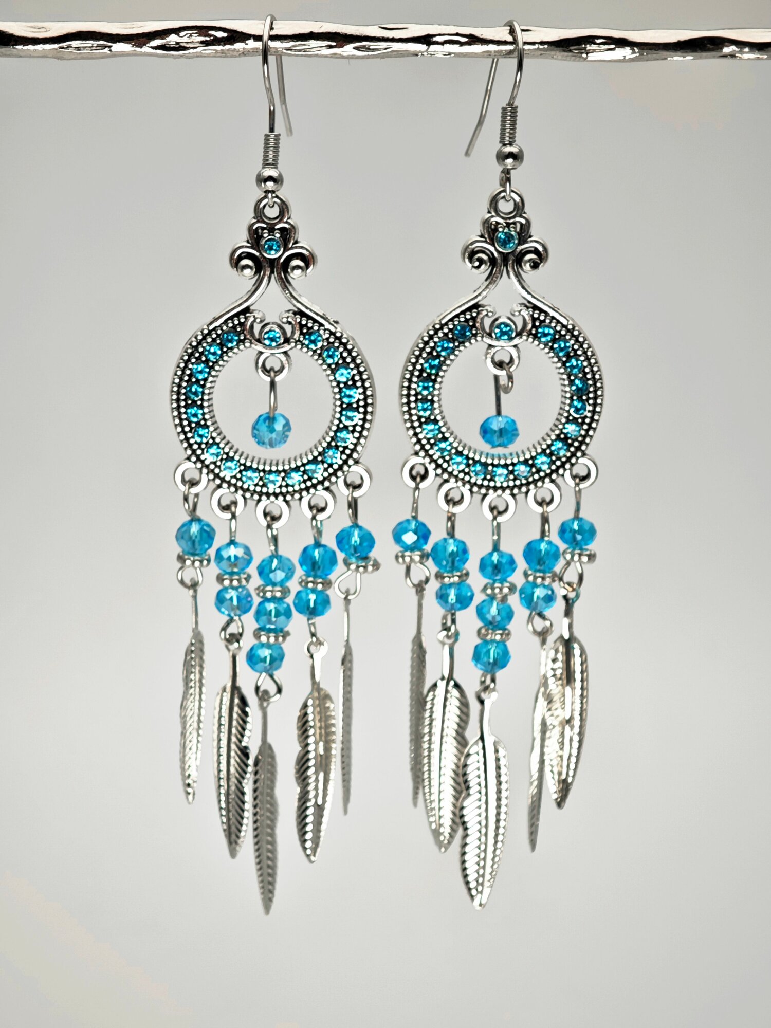 Серьги, эмаль, бирюза синтетическая