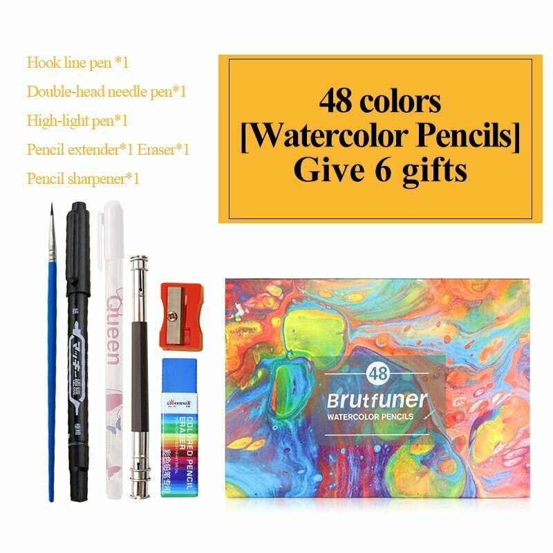 Карандаши цветные brutfuner 180colors oil & акварельный цве