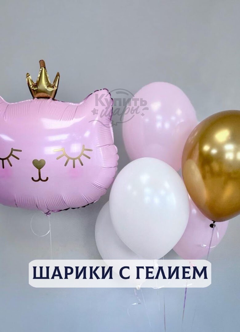 Воздушные шары с гелием, шарики воздушные "Для девочек" №1328