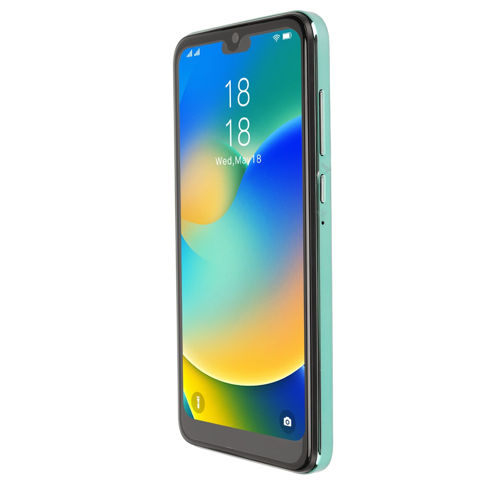 Смартфон I14pro Max, зеленый, 6,1 дюйма, 4 ГБ ОЗУ, 32 ГБ ПЗУ, аккумулятор 6800 мАч, мобильный телефон для Android 11.0, 100‑240 В, вилка европейского стандарта