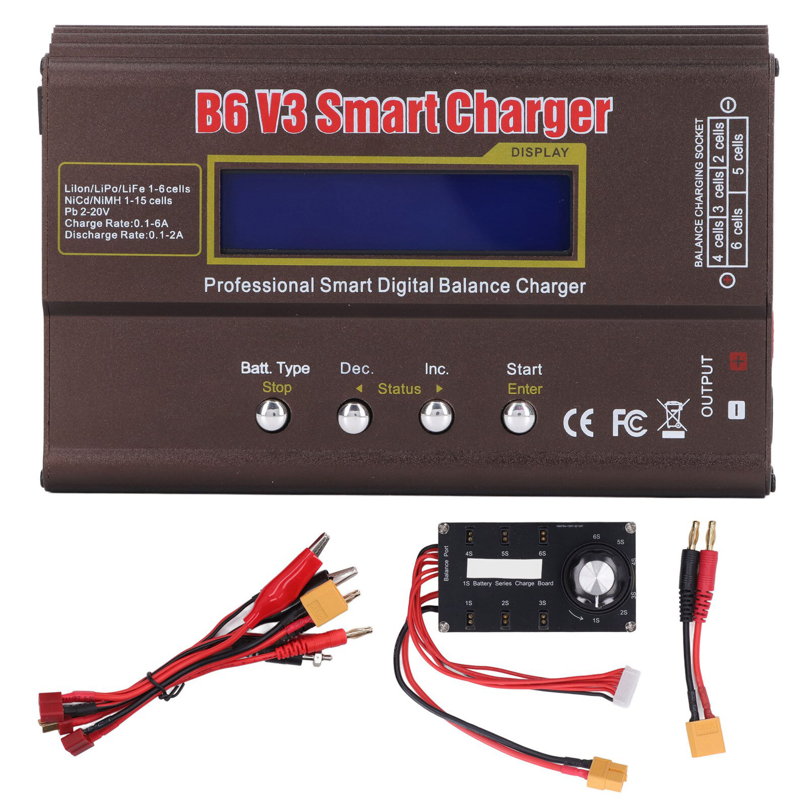 Умная зарядка 2S-6S LiPo с автоидентификацией 100-240V