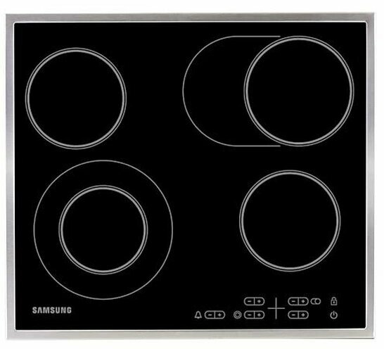 Варочная панель электрическая Samsung NZ64T3516CK/WT черный, стеклокерамика