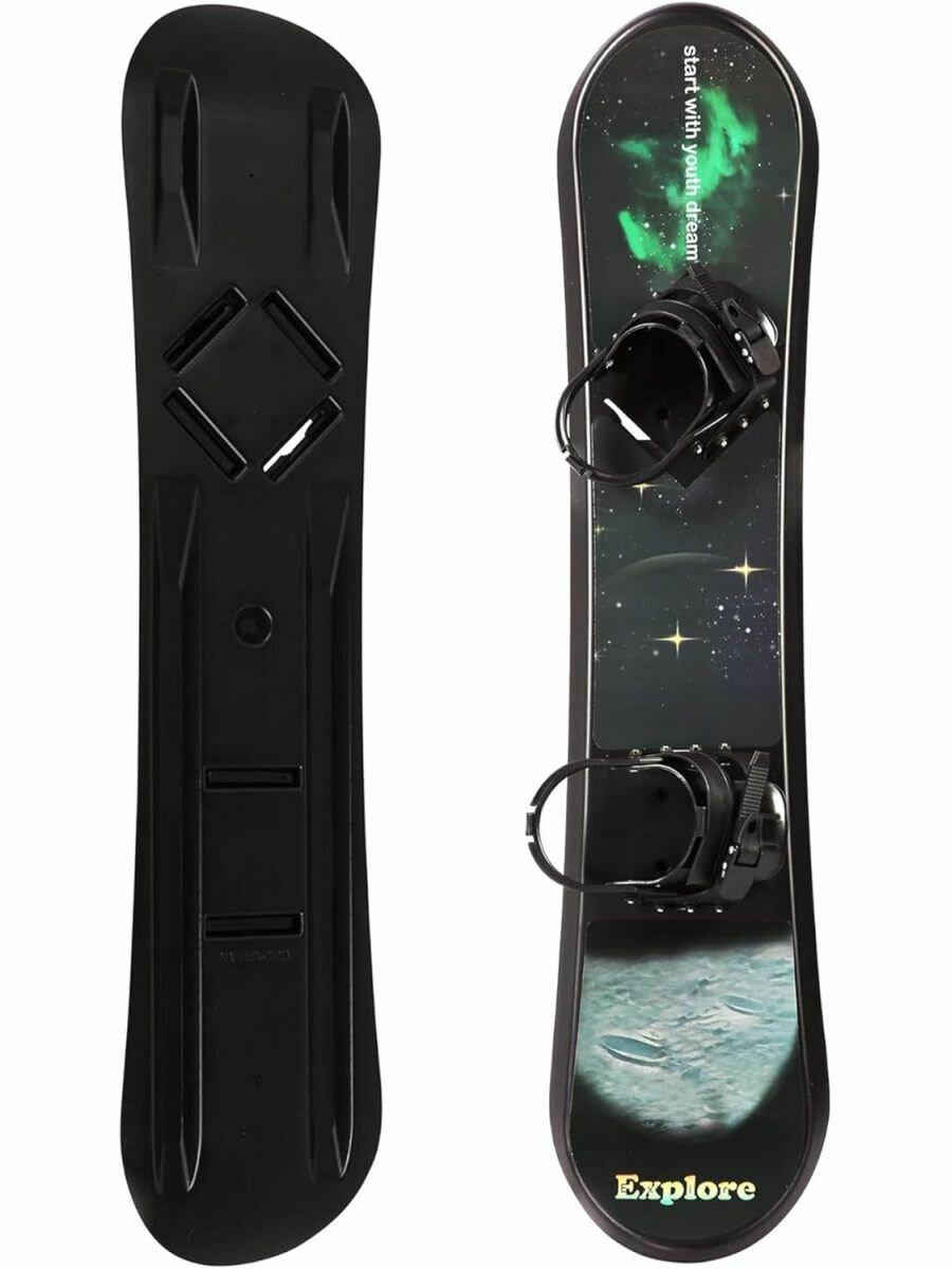 Сноуборд - регулируемые ступенчатые крепления, ограничение по весу 120 фунтов, возраст от 5 до 18 лет